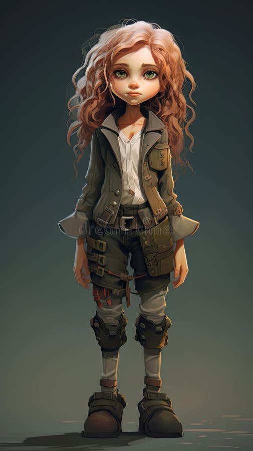 Female Cartoon Character stock illustration. Illustration of cartoon ...