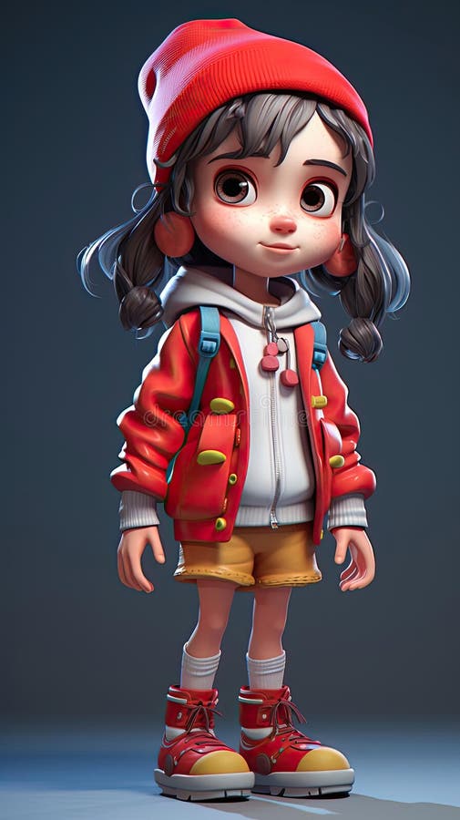 Female Cartoon Character stock illustration. Illustration of woman ...