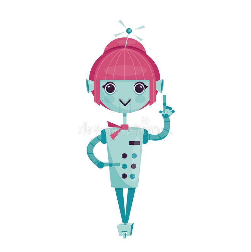 Cute Female Robot Stock Illustrations – 941 Cute Female Robot Stock ...