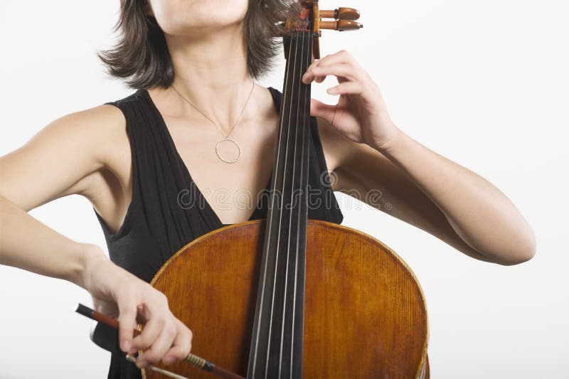 Woman Playing Cello stock image. Image of people, musician - 29665359