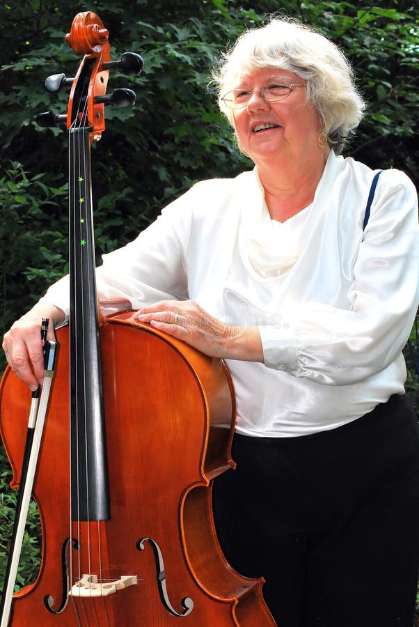 Female Cellist Expressions. Stock Image - Image of outside, instrument ...