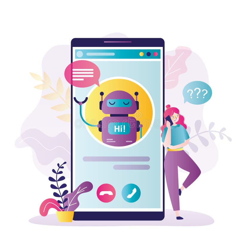 Female Chatbot Stock Illustrations – 305 Female Chatbot Stock ...