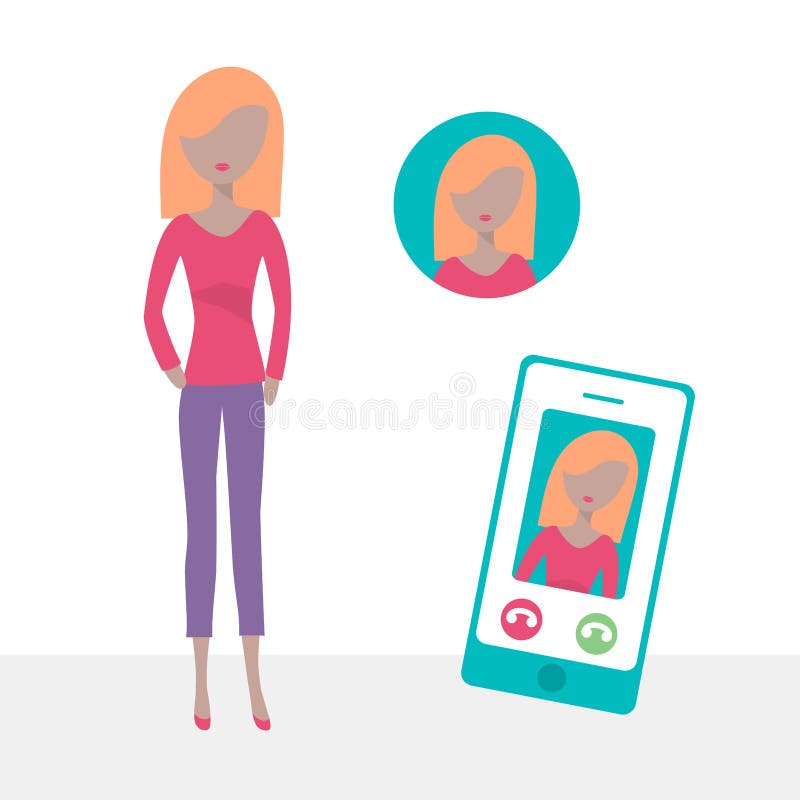 Female character stock vector. Illustration of internet - 52348308