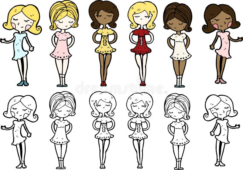 Characters Female Stock Illustrations – 82,511 Characters Female Stock ...