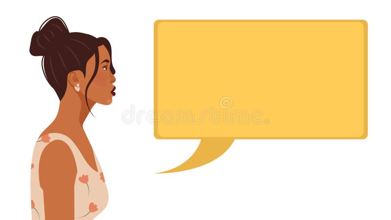 Female Characters Communicate and Discuss News. Cartoon Modern Flat ...