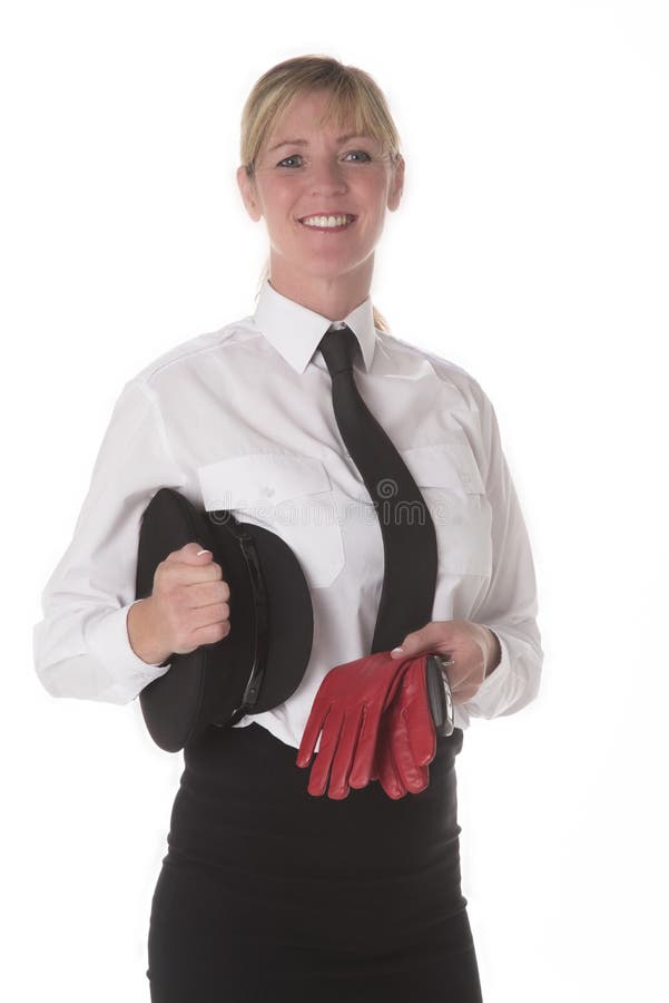 Female Chauffeur in Uniform Stock Photo - Image of adult, chauffer ...
