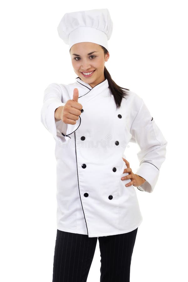 Female Chef stock image. Image of roundsman, adult, brunette - 19188621