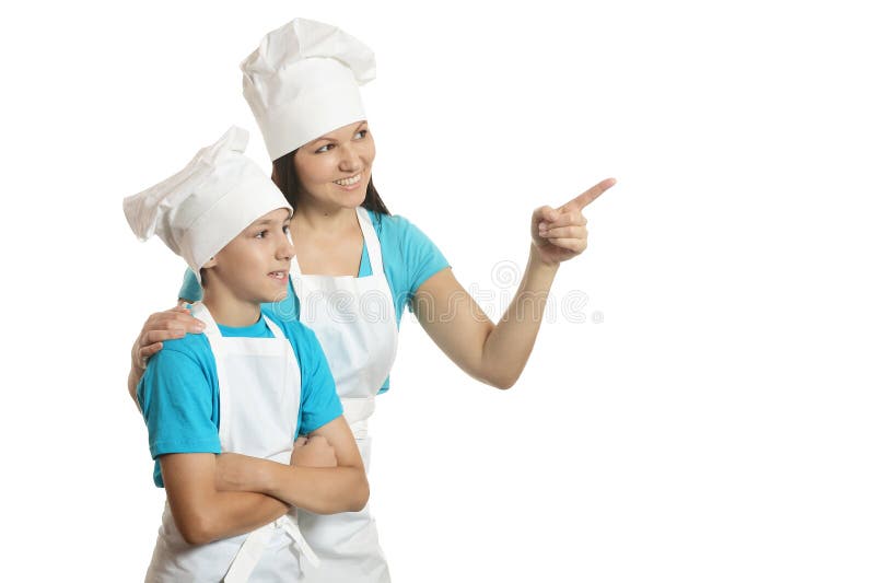 Female chef with assistant stock photo. Image of adult - 43130922