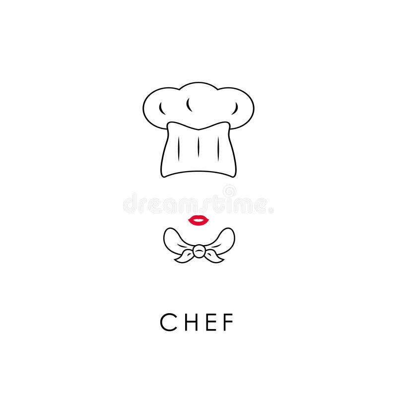 Female chef icon. stock vector. Illustration of icon - 80838737