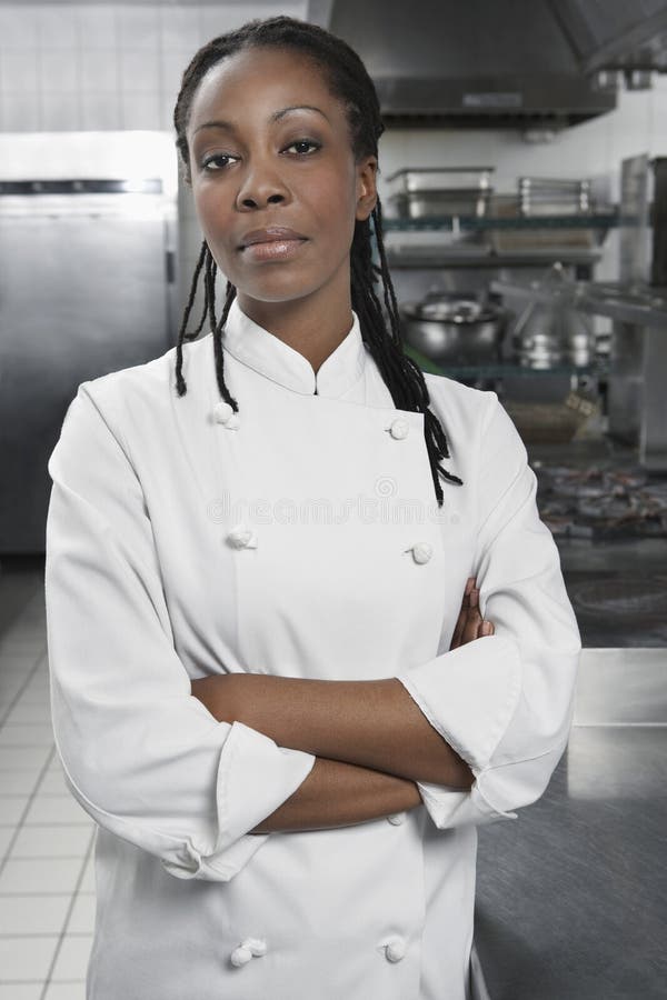 Female Chef in Kitchen stock image. Image of cook, selective - 33833183