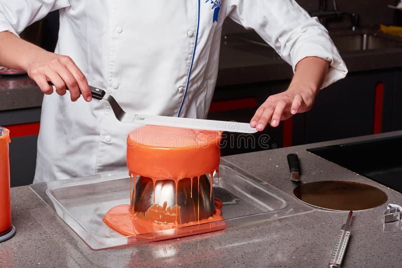Female chef making cake. stock photo. Image of bake, fresh - 88105176