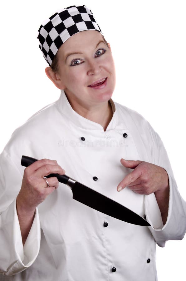 Female chef in uniform stock image. Image of jacket, person - 21972117