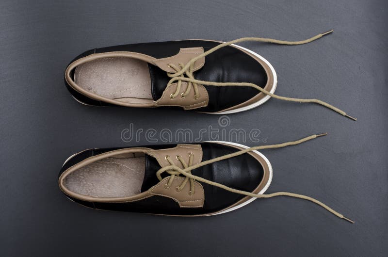 Female Classical Shoes with Laces Isolated on White Stock Photo - Image ...