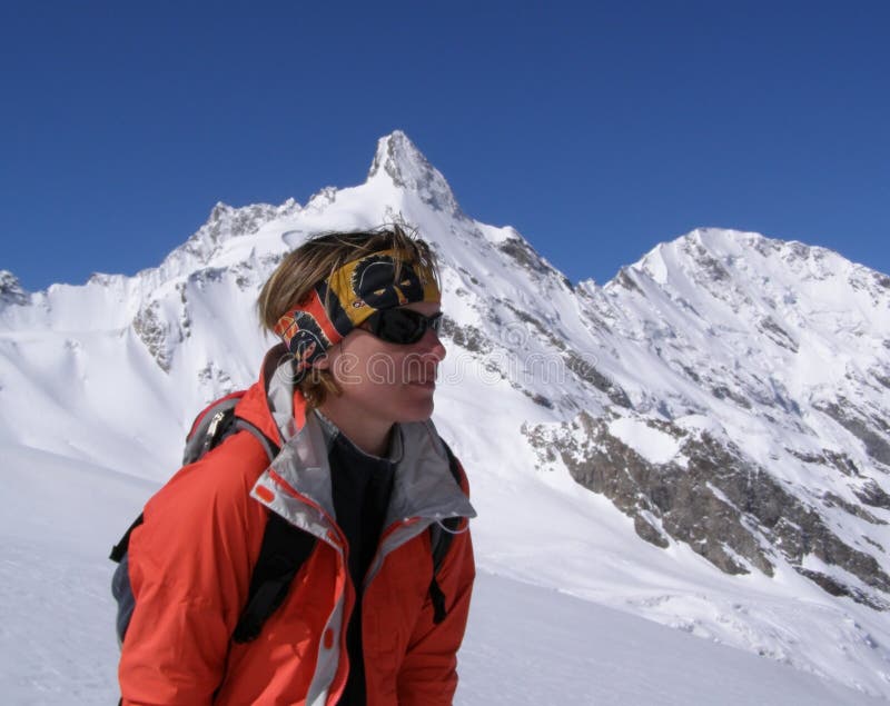 Female climber portrait stock image. Image of white, ascent - 7986493