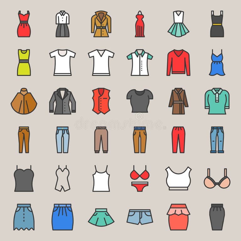 Female Clothes Stock Illustrations 204 645 Female Clothes Stock