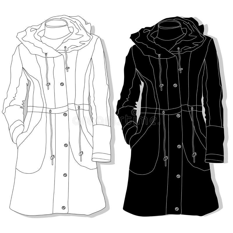 Female Coat Set Vector Stock Vector Illustration Of Warm 84521939