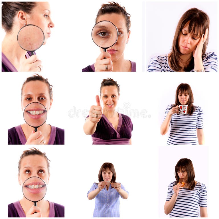 Female collage stock image. Image of forehead, medicine - 26289503