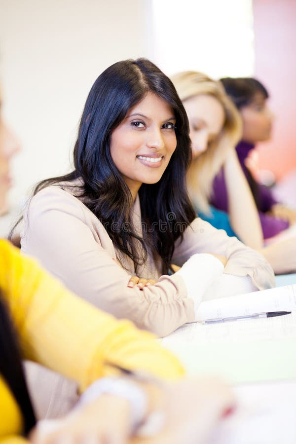 Female College Student Studying Stock Image - Image of librarian, close ...