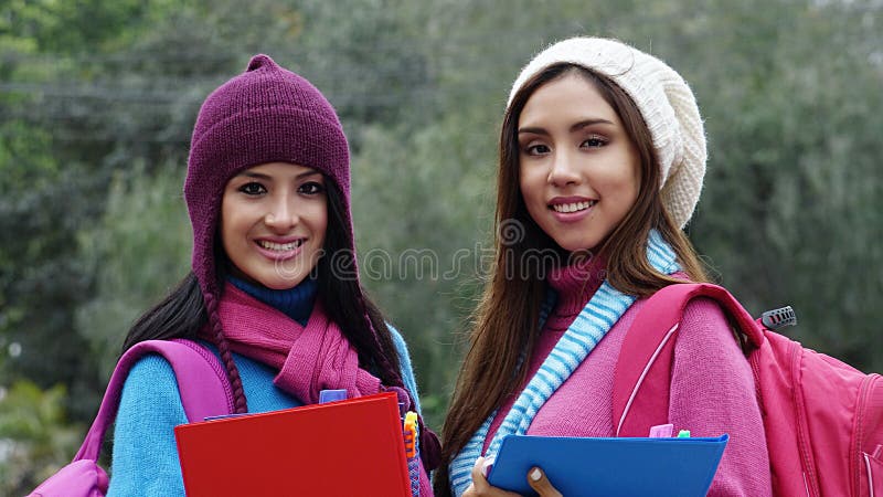 Female College Students Cold Weather Stock Image - Image of college ...