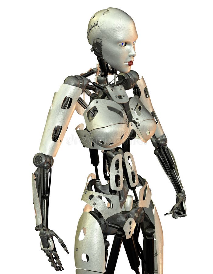 Female combat android stock illustration. Illustration of mechanical ...