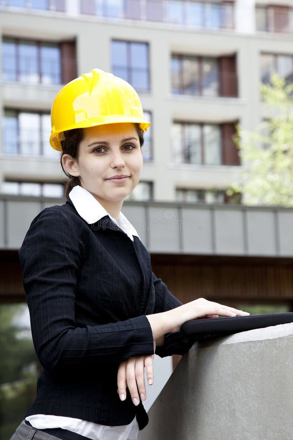 Female Construction Engineer Stock Image - Image of construction ...