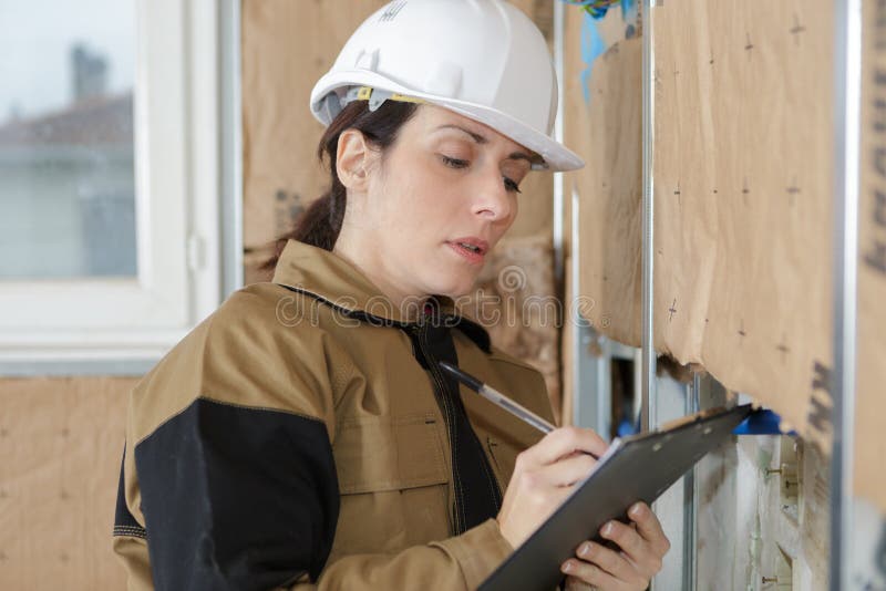 Female construction worker stock image. Image of activity - 37040595