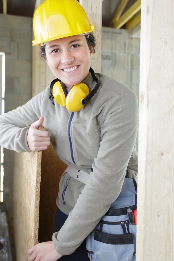 Female Construction Site Engineer at Site Stock Photo - Image of ...