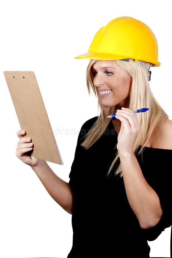 Female Construction Worker stock photo. Image of safety - 16329440
