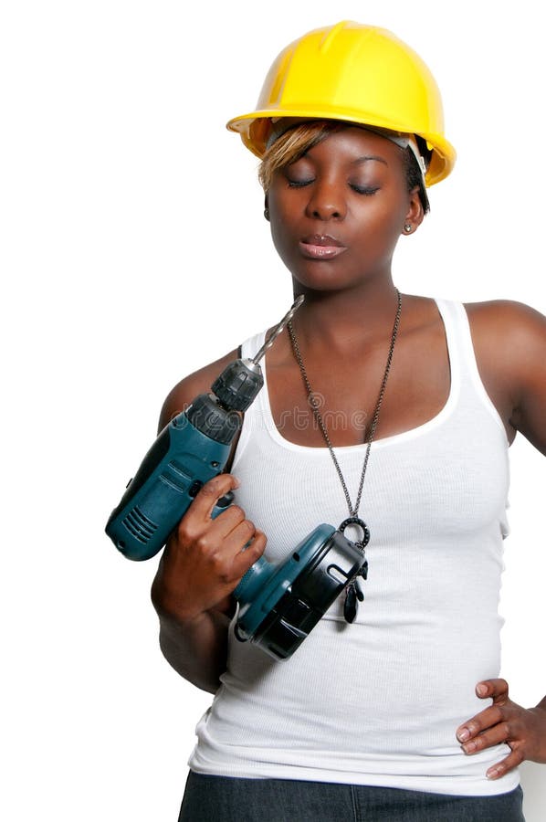 Female Construction Worker stock image. Image of industry - 17844791