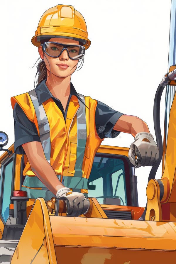 Determined Female Construction Worker Stock Illustrations – 68 Determined Female Construction ...