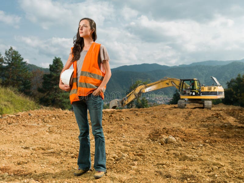Female Equipment Operator stock photo. Image of machinery - 1854906