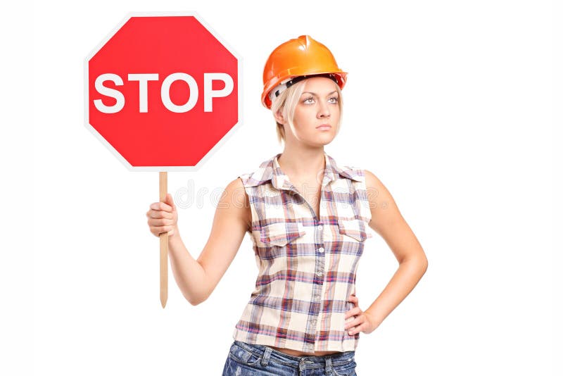 230+ Construction stop sign Free Stock Photos - StockFreeImages