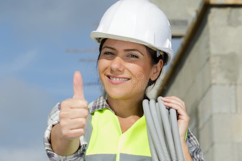 Thumbs Up Construction Worker Man Woman Stock Photos - Free & Royalty ...