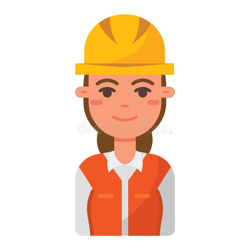 Female Construction Worker. Vector Stock Vector - Illustration of ...
