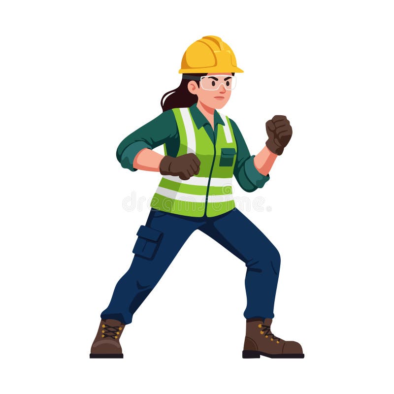 Determined Female Construction Worker Stock Illustrations – 72 ...