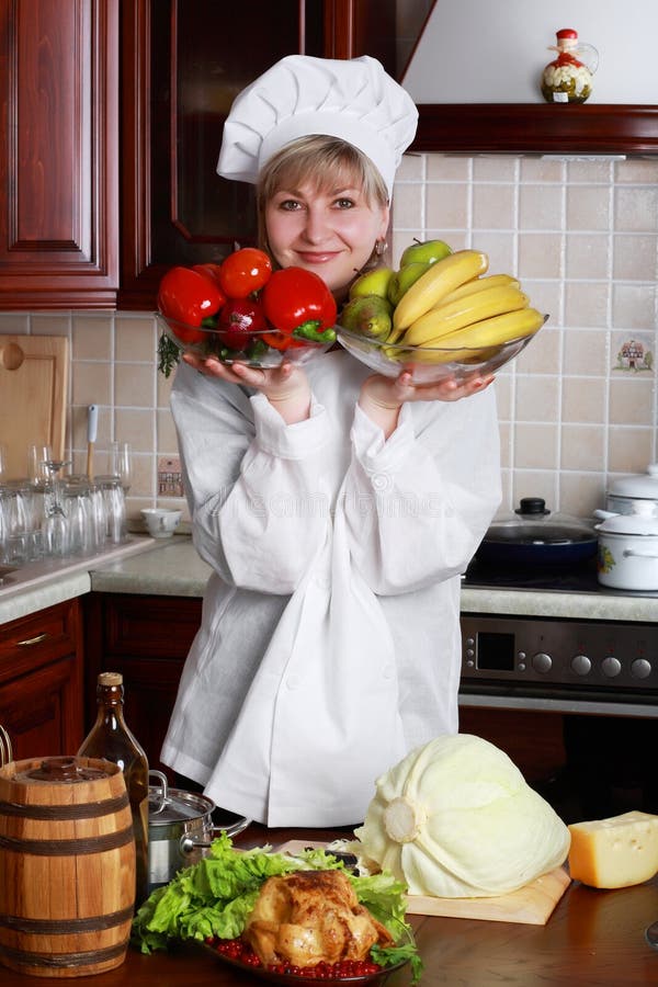 Female cook stock image. Image of nutrition, home, cook - 8988905