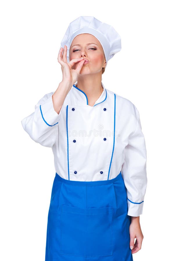 Female Cook Showing Appetizing Sign Stock Photos - Free & Royalty-Free ...