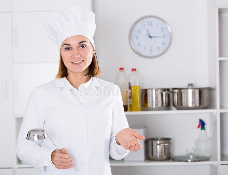 Female cook at work stock photo. Image of person, hard - 93055236