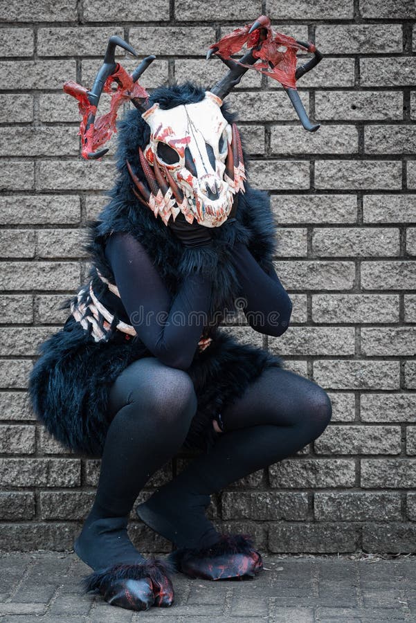 Female Cosplayer Dressed As a Skeleton Monster Stock Photo - Image of ...