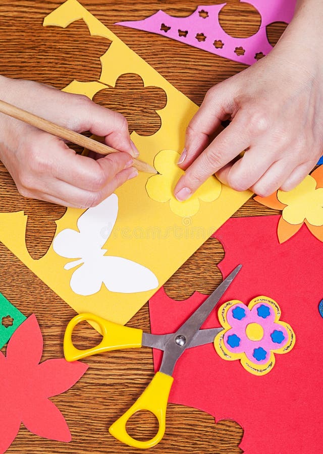 Female Create Shapes Designs Children Stock Photos - Free & Royalty ...