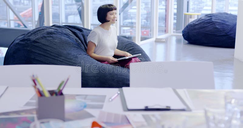 Female Creative Working in a Modern Office Stock Footage - Video of ...