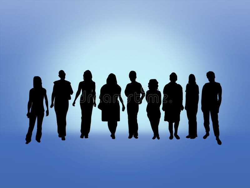 Female Crowd stock illustration. Illustration of comic - 1815178