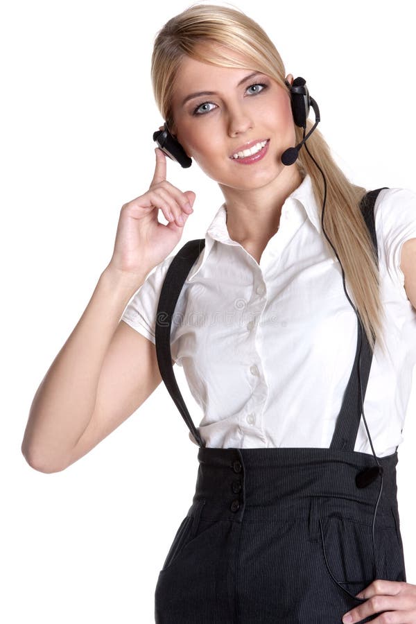Female customer service stock image. Image of telephone - 14601457