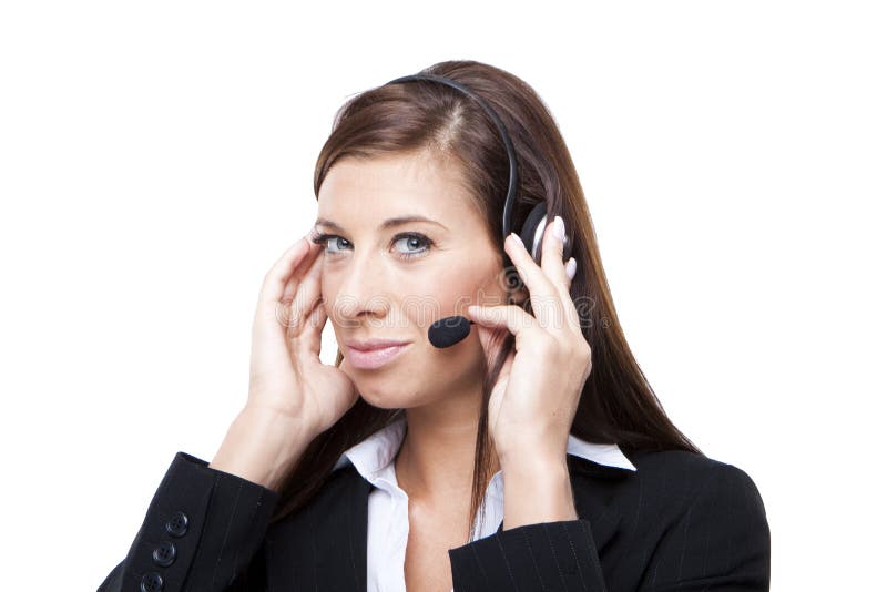Tired Female Customer Service Agent in Call Center Stock Photo - Image ...