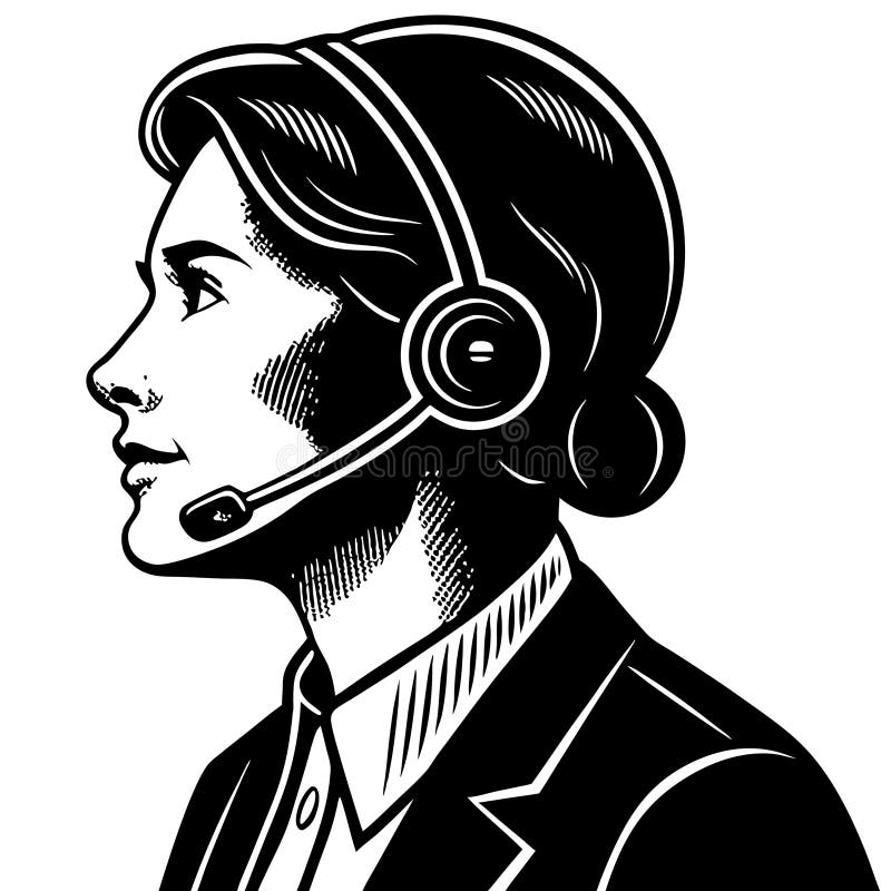 Female Customer Service Representative Profile with Headset for ...