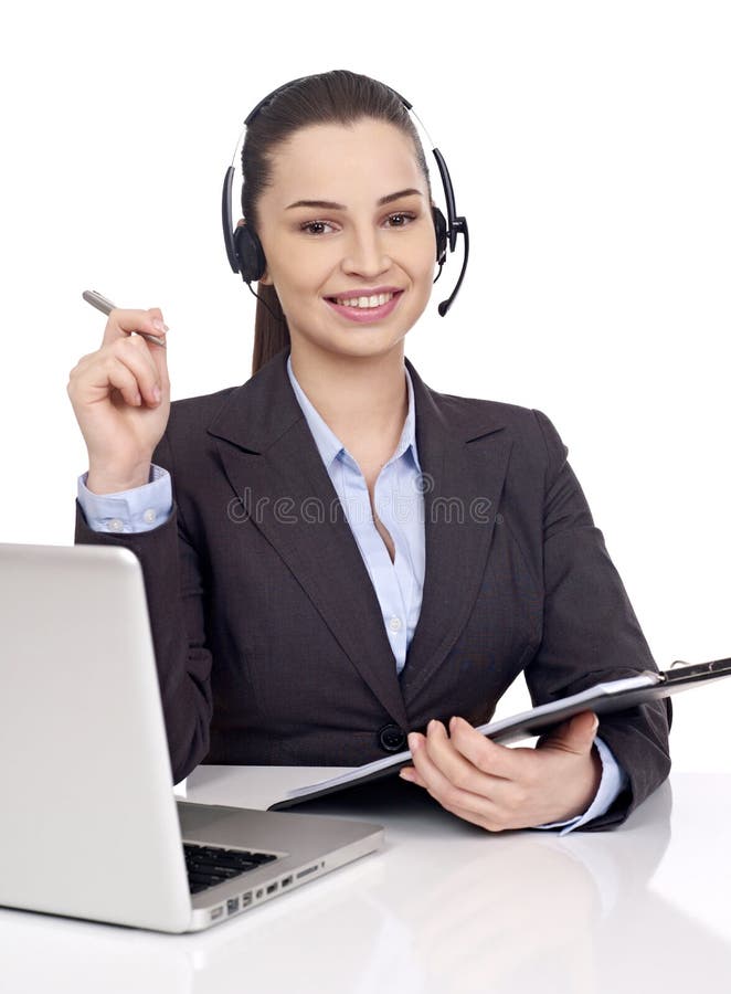 Female Customer Support Operator Stock Image - Image of customer ...