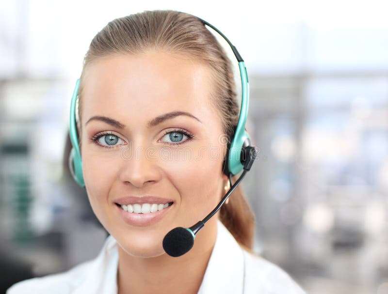 Female Customer Support Operator Stock Photo - Image of female ...