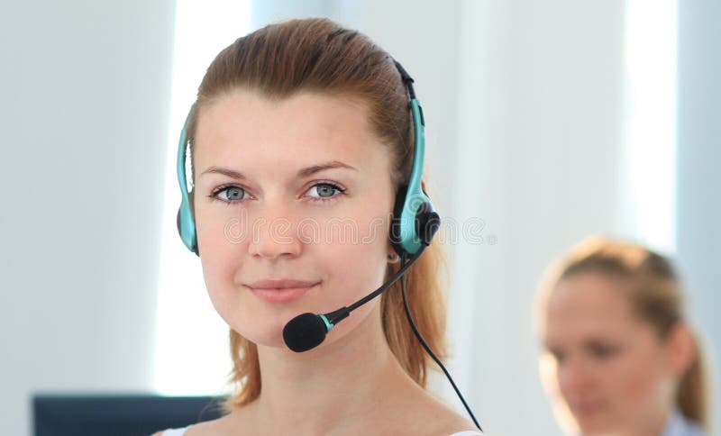 Female Customer Support Operator Stock Photo - Image of girl ...