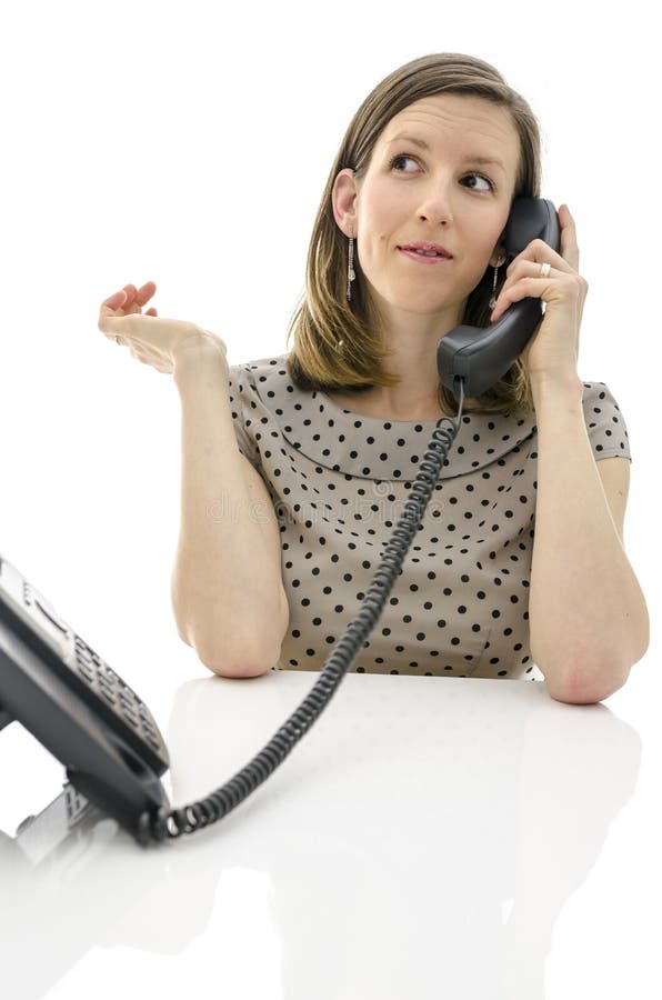 Female Operator with Bluetooth Phone Stock Image - Image of ...
