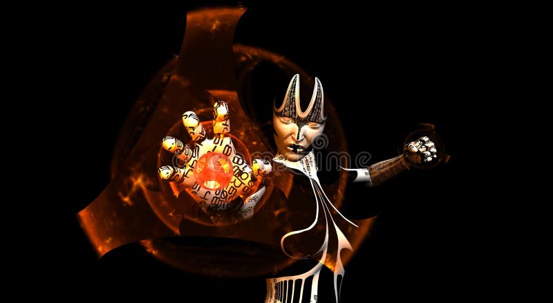 Female cyborg stock illustration. Illustration of silly - 4840509